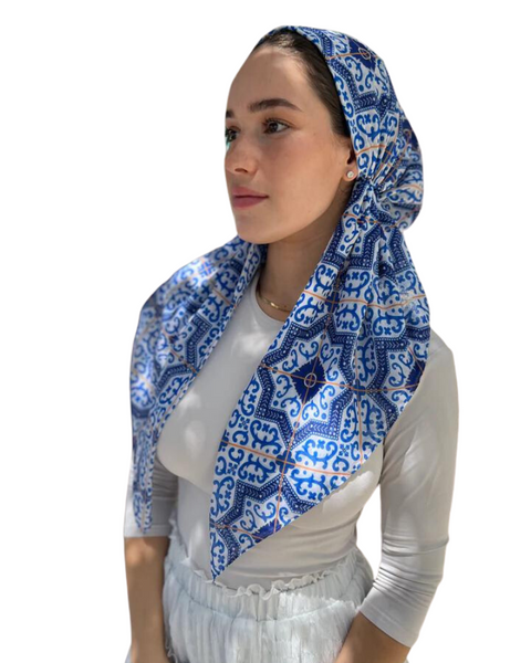 Scarf Bar Santorini Classic Pre-Tied Bandanna with Full Grip ...