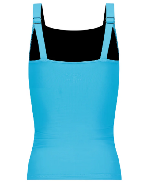 Flamingo 24FLRUCH2Z-BL Blue Ruched Soft Cups Tankini Swim Top ...
