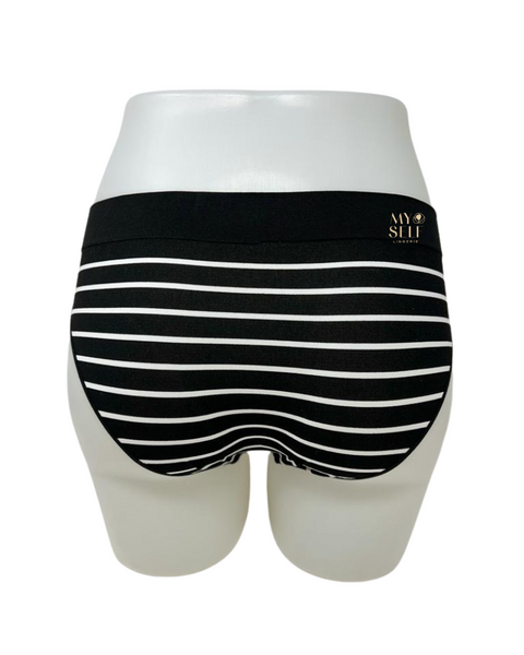 DKNY DK5017 Black Striped Seamless DKNY Modal Bikini – myselflingerie.com