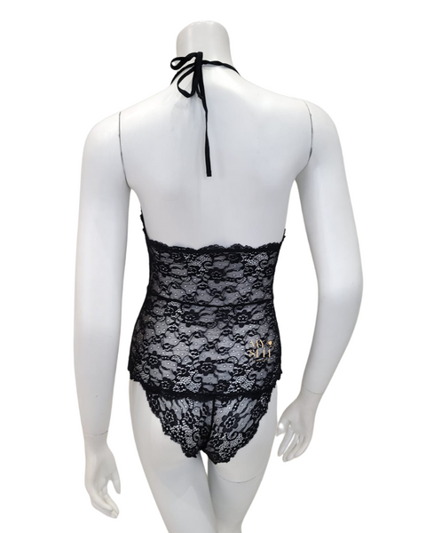 Mapale 8686 Black Lace Bodysuit – myselflingerie.com